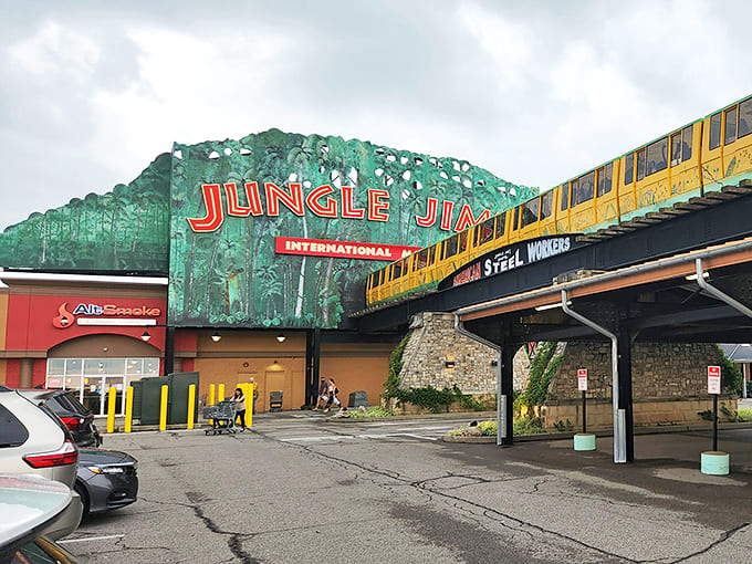 That giant jungle entrance isn't compensating for anything, it's just announcing that normal grocery shopping rules no longer apply here.