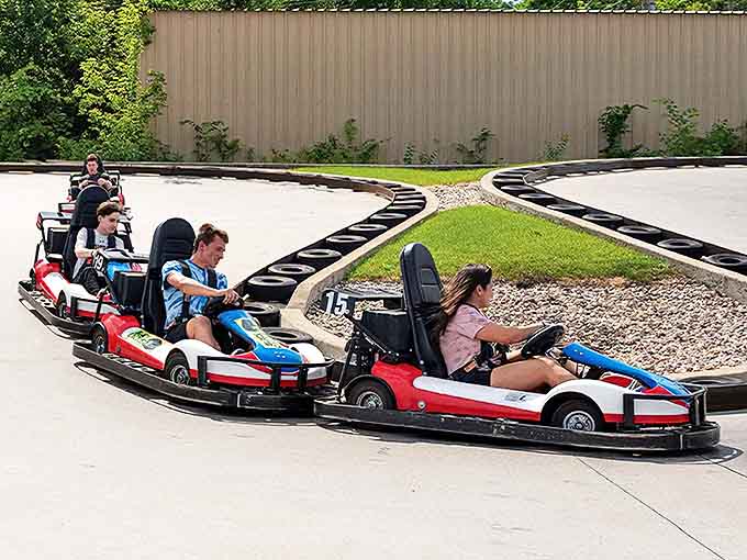The heart-racing go-kart track at Funway, where everyday folks channel their inner Mario Andretti around curves designed for maximum grins per mile.