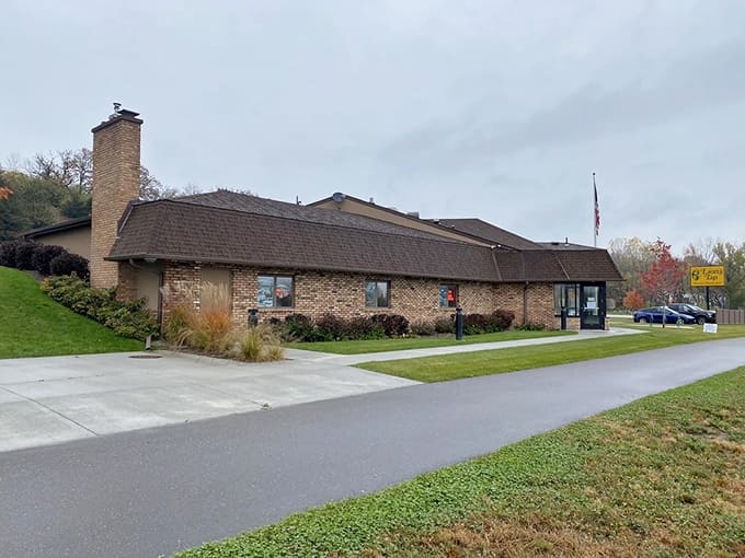 The unassuming exterior hides burger greatness within, like a superhero in civilian clothes waiting to save your lunch.