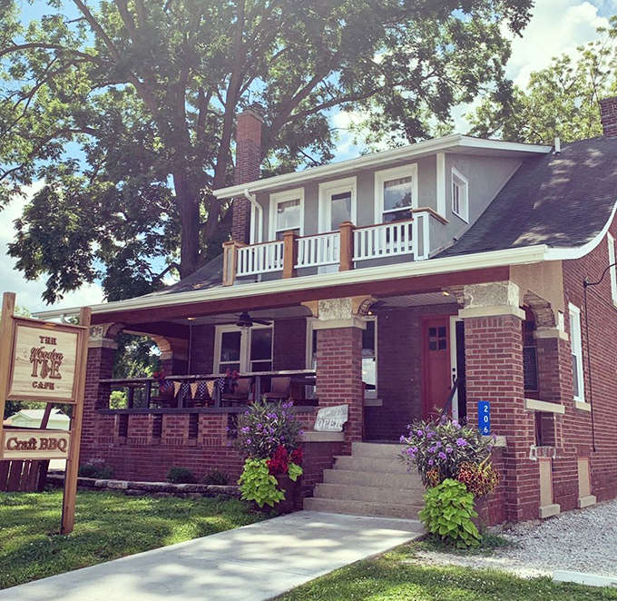This charming brick beauty could pass for someone's beloved home, except the food inside is way better than anything your relatives ever made.