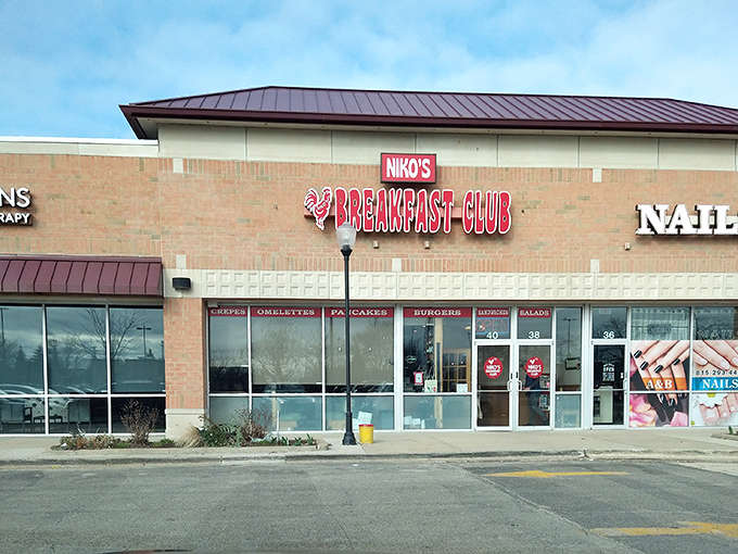 The unassuming exterior of Niko's Breakfast Club proves that the best food doesn't need flashy packaging, just a door you can walk through.