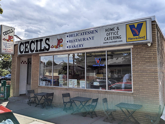 The unassuming exterior of Cecil's Deli hides decades of delicious history and handmade rye bread magic inside.