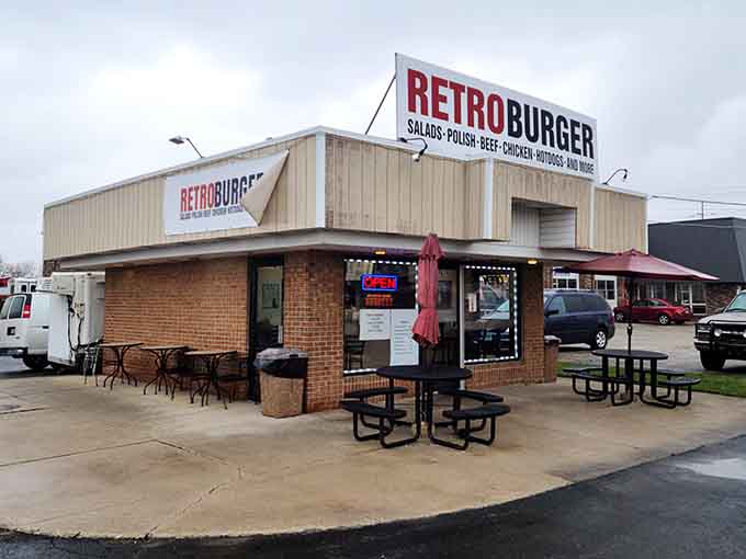 The humble exterior hides burger greatness, proving that the best food rarely needs fancy packaging to make its point.