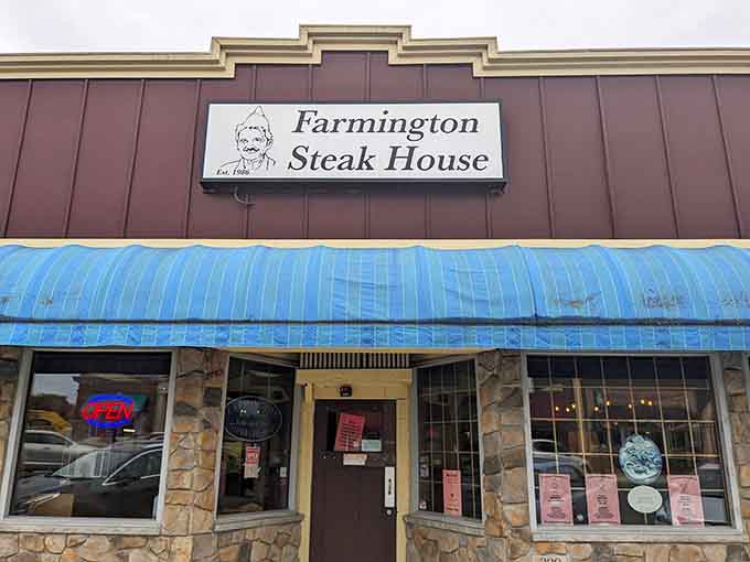 That cheerful blue awning beckons like a beacon of deliciousness in downtown Farmington, promising gyros that'll change your life.