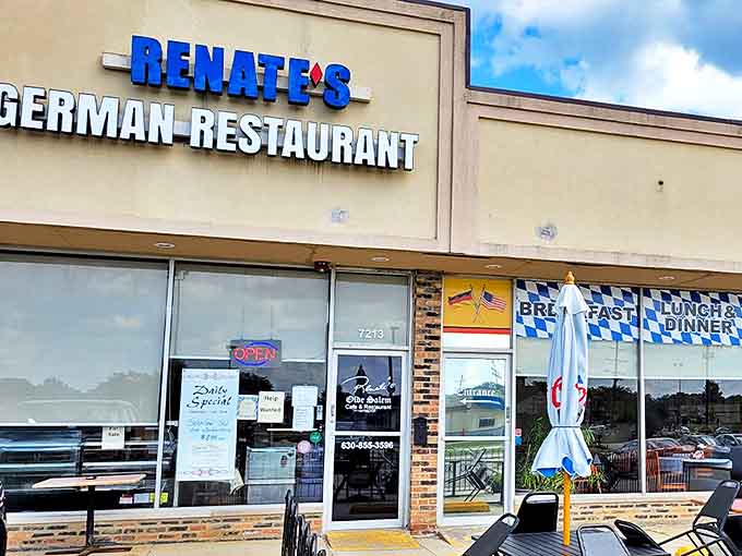 The unassuming exterior of Renate's German Restaurant hides a culinary treasure trove of authentic Bavarian delights waiting to be discovered.