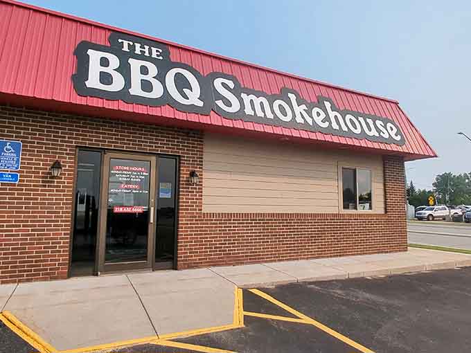 That red roof and simple brick exterior might not scream "destination dining," but smart eaters know the best barbecue rarely comes with fancy architecture.