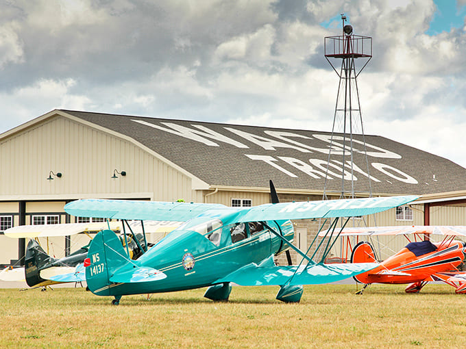 The WACO Air Museum stands proudly against the Ohio sky, its hangar-style building housing treasures that still take flight on special occasions.