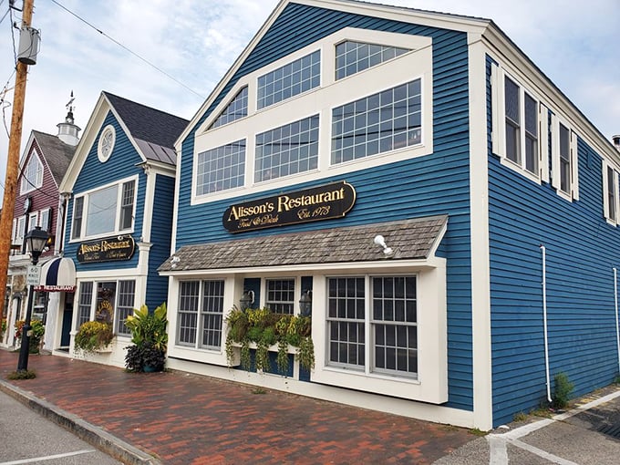 Welcome to lobster paradise! Alisson's blue facade is like a siren call to seafood lovers everywhere.