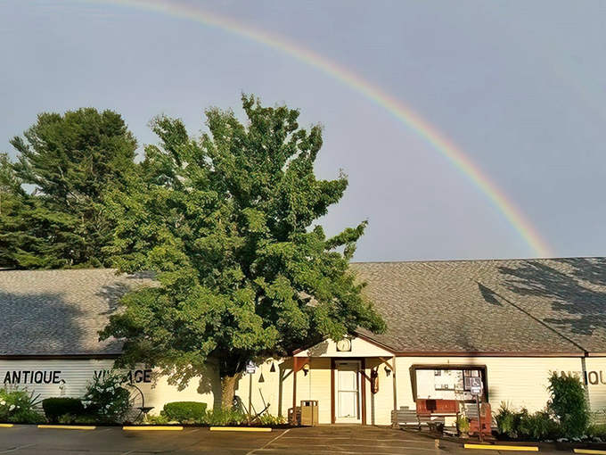 Welcome to the Arundel Antique Village, where even the rainbow knows where to find the best treasures in Maine!