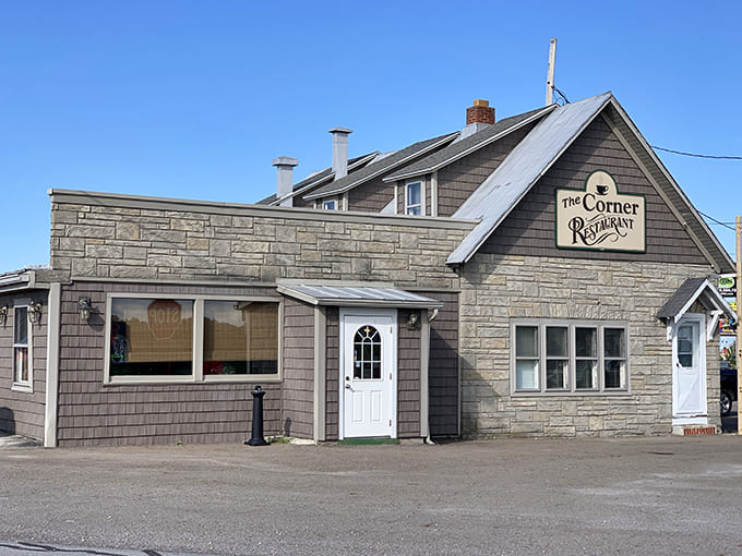 The unassuming stone exterior of The Corner Restaurant belies the culinary treasures waiting inside this Bloomville, Ohio landmark.