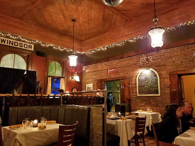 Strings of lights, exposed brick, and the promise of good eats. It's like your favorite rom-com coming to life but with better food!