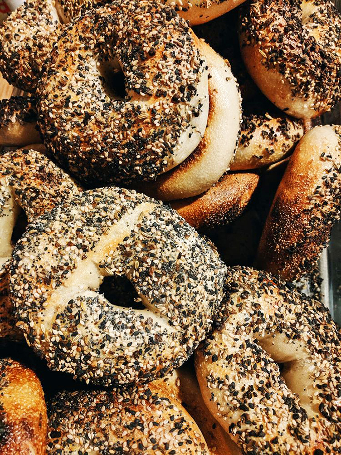 These wood-fired beauties would make a Brooklyn baker weep with respect &ndash; the perfect chew factor that's worth the inevitable sesame seeds in your teeth.