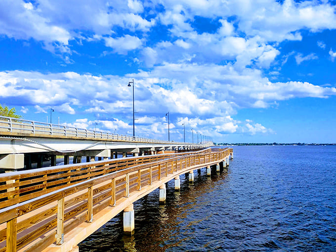 The Barron Collier Bridge stretches across blue waters, connecting mainland to adventures beyond &ndash; engineering that doesn't spoil the view.