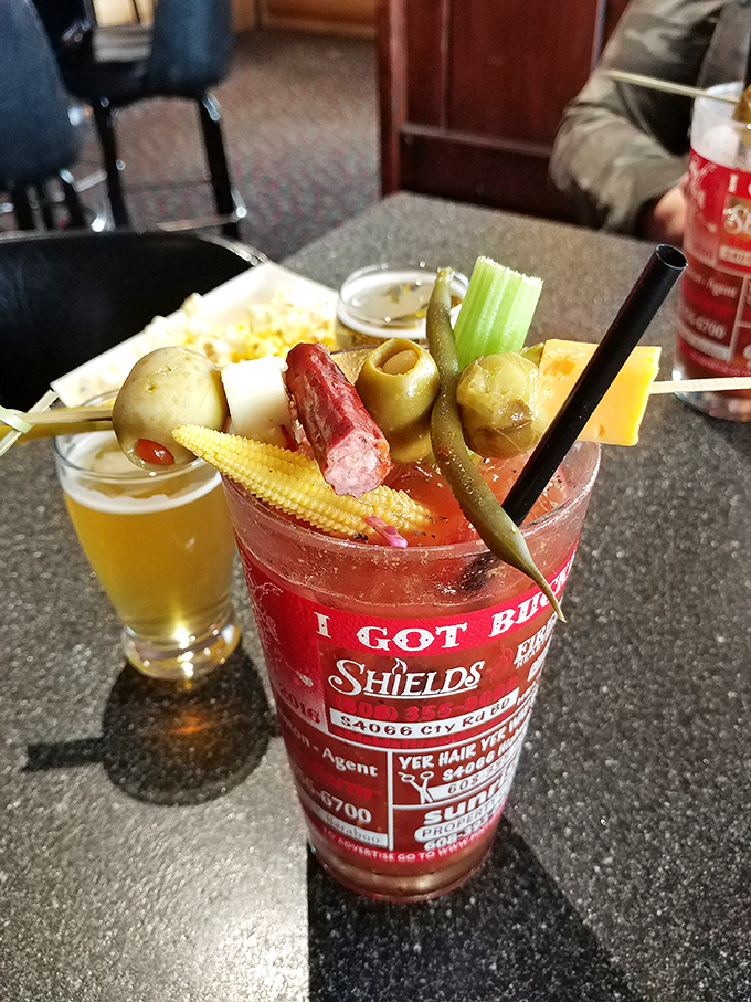 That Bloody Mary isn't just a drink &ndash; it's practically a meal with enough garnishes to count as an appetizer platter.