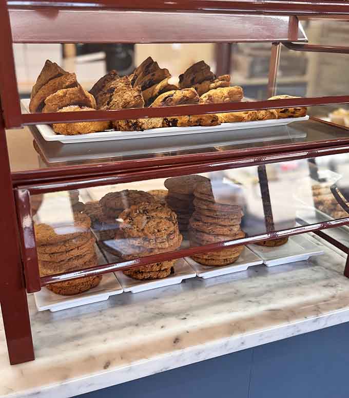 Behind this glass lies temptation in its purest form, organized neatly and waiting to derail your willpower.