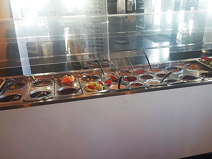 The condiment station stands ready for mission customization &ndash; every space explorer knows the importance of proper sauce-to-food ratios.