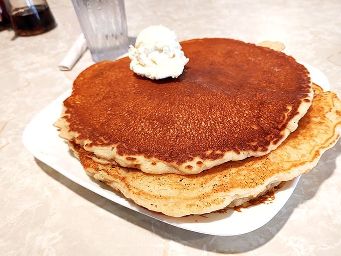 Pancake perfection that defies gravity &ndash; golden, fluffy, and large enough to use as a winter hat in Wisconsin's colder months.