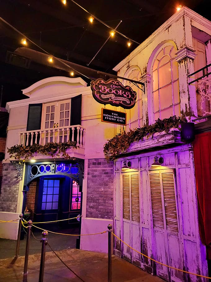Casey's Books storefront hides one of Hush's secret bars, where those observant enough to find the entrance can enjoy a momentary respite from the terror.