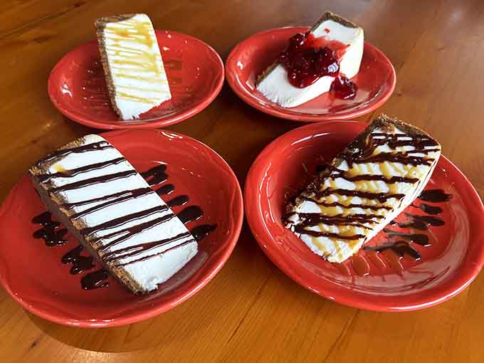 Cheesecake selection that would make even the Golden Girls pause their cheesecake-and-conversation sessions to take notes.