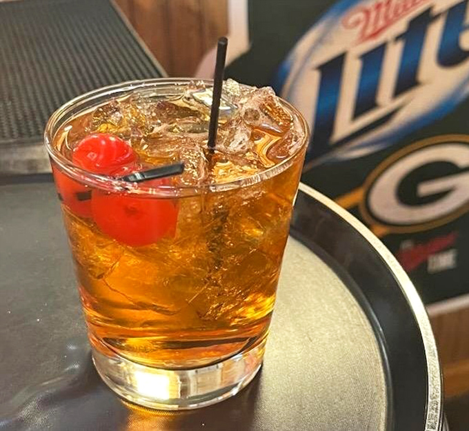 An old fashioned with cherries &ndash; because in Wisconsin, this isn't just a cocktail, it's practically the state beverage.