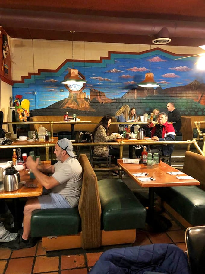 Strangers become friends over shared meals here, bonding over plates that could feed small armies and stories about the best trails.