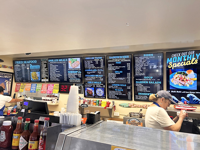 Decisions, decisions! Don's Dock's menu is a seafood lover's choose-your-own-adventure, where every choice leads to happiness.