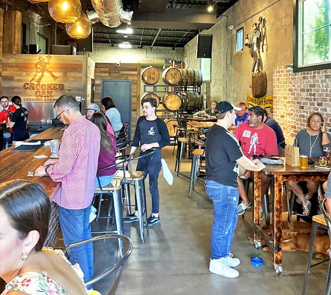 Where strangers become friends and beer becomes conversation. Crooked Can's welcoming atmosphere draws locals and visitors alike.