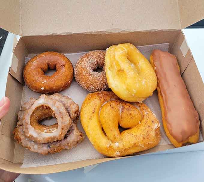 Six different personalities in one box, from chocolate sprinkles to cinnamon sugar, each one calling your name.