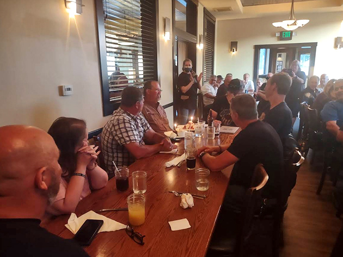 The heart of Cornerstone: a gathering of locals and visitors sharing stories, laughter, and the universal language of good food.