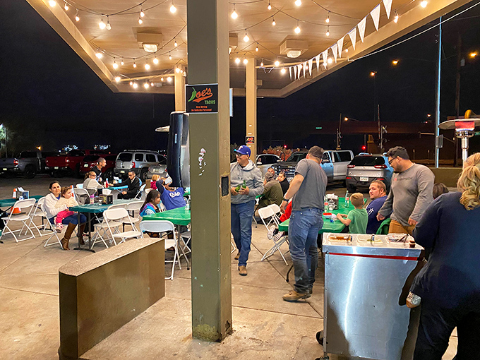 The dining area might be simple, but who needs fancy when you're about to experience a religious experience disguised as lunch?