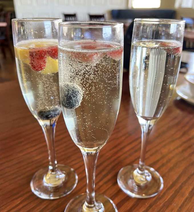 Bubbles make everything better – especially when served in elegant flutes with fresh berries for a touch of weekend celebration.