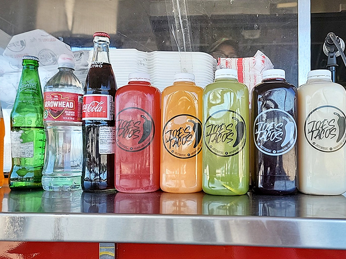 Drinks: A rainbow of aguas frescas lined up like liquid jewels &ndash; proof that Joe's beverage game extends far beyond their famous horchata.