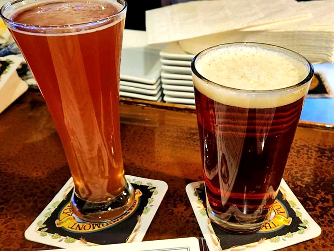 Two perfectly poured beers showcase the range of brewing styles &ndash; from light and refreshing to rich and complex.