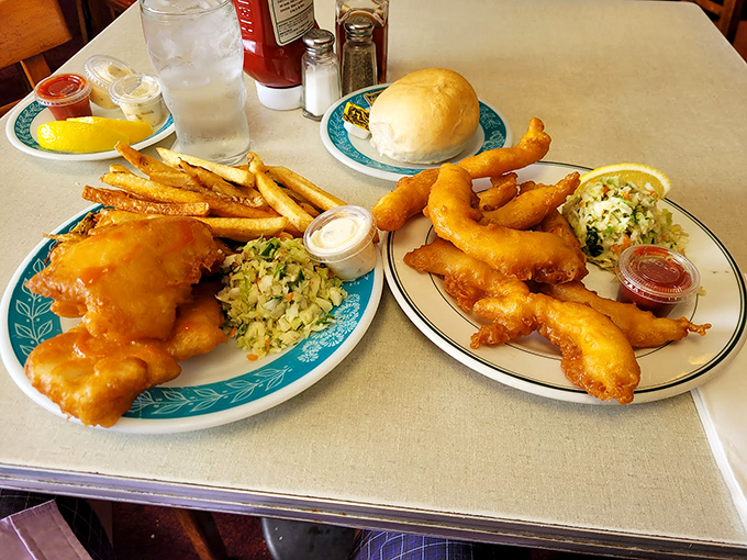 A feast fit for Poseidon himself! Just don't tell him we fried his subjects to crispy, golden perfection.