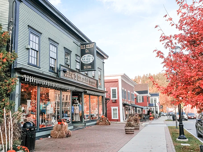 Shaw's General Store anchors Stowe's historic district, where shopping feels less like commerce and more like time travel.