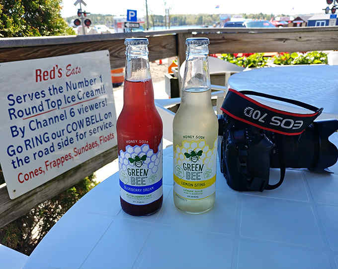 Even the beverages at Red's are special – locally made Green Bee sodas offer refreshing companions to your seafood feast.