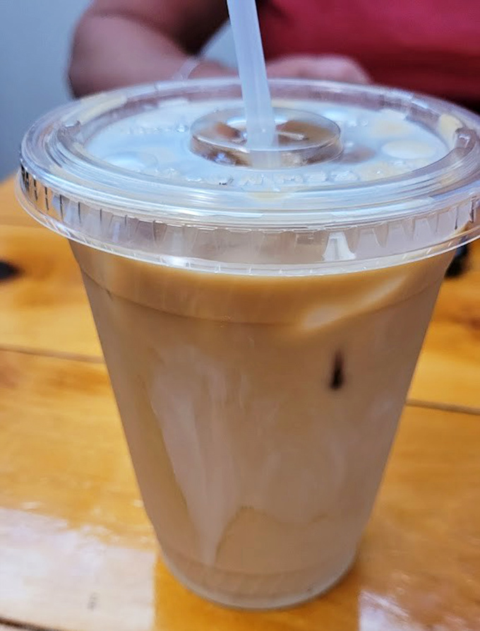 The perfect companion to pastry perfection: Isabella's smooth, rich iced coffee provides the ideal temperature contrast to warm baked goods.