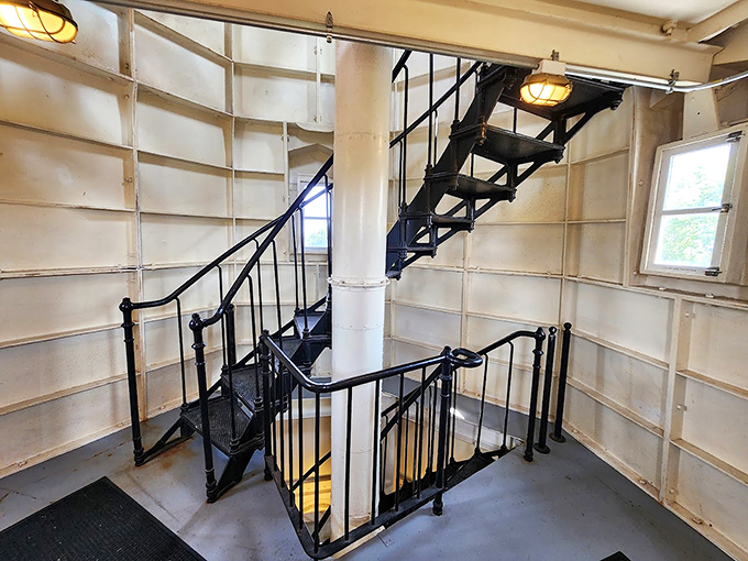 Spiral staircase goals! These twisting steps are a workout with a view. Who needs a StairMaster when you've got 74 feet of historic climb?