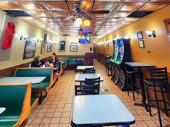 The narrow, cozy dining room with its wood paneling and booth seating feels like stepping into Wisconsin's comfort food time capsule.