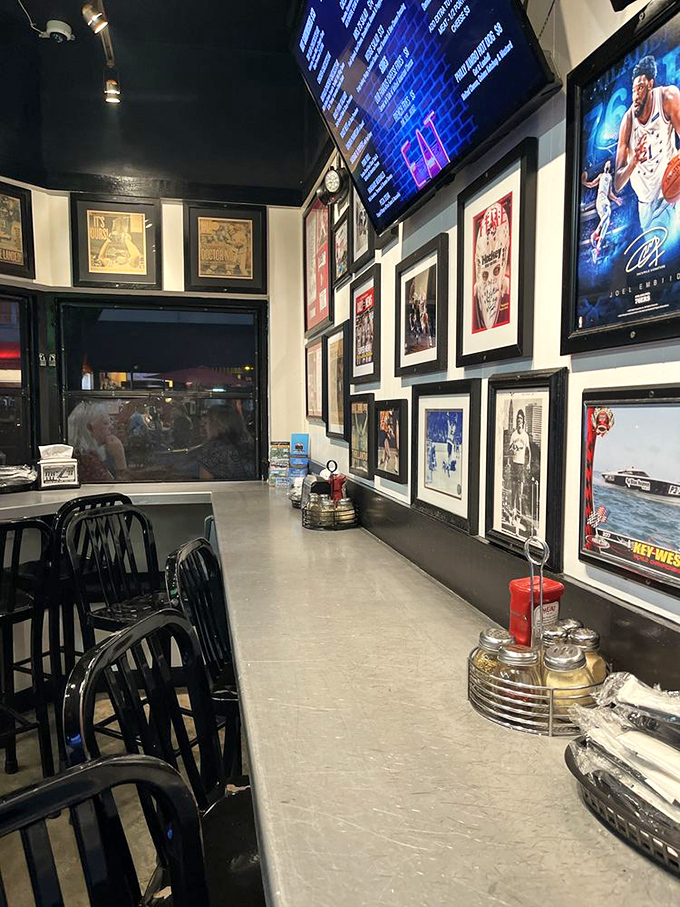 Sports fans rejoice! Mr. Z's walls showcase local heroes while you showcase your impressive eating abilities at the counter.