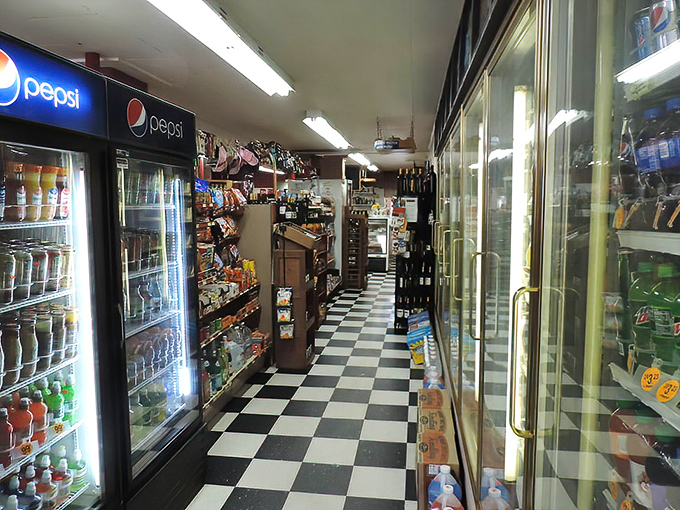 The grocery aisles tell their own Vermont story &ndash; local specialties and everyday necessities sharing space in this community hub.