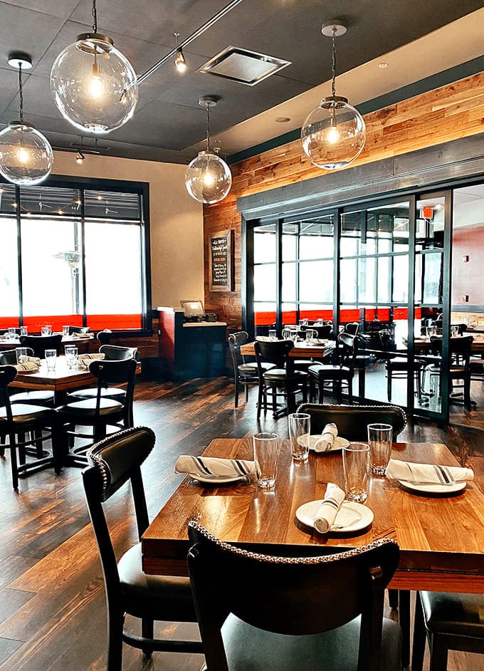 Clean lines and warm wood create a space that feels both contemporary and welcoming at once.