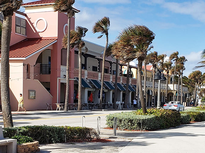 Colorful storefronts with personality to spare in downtown Lake Worth. Where shopping feels like a treasure hunt rather than an errand.