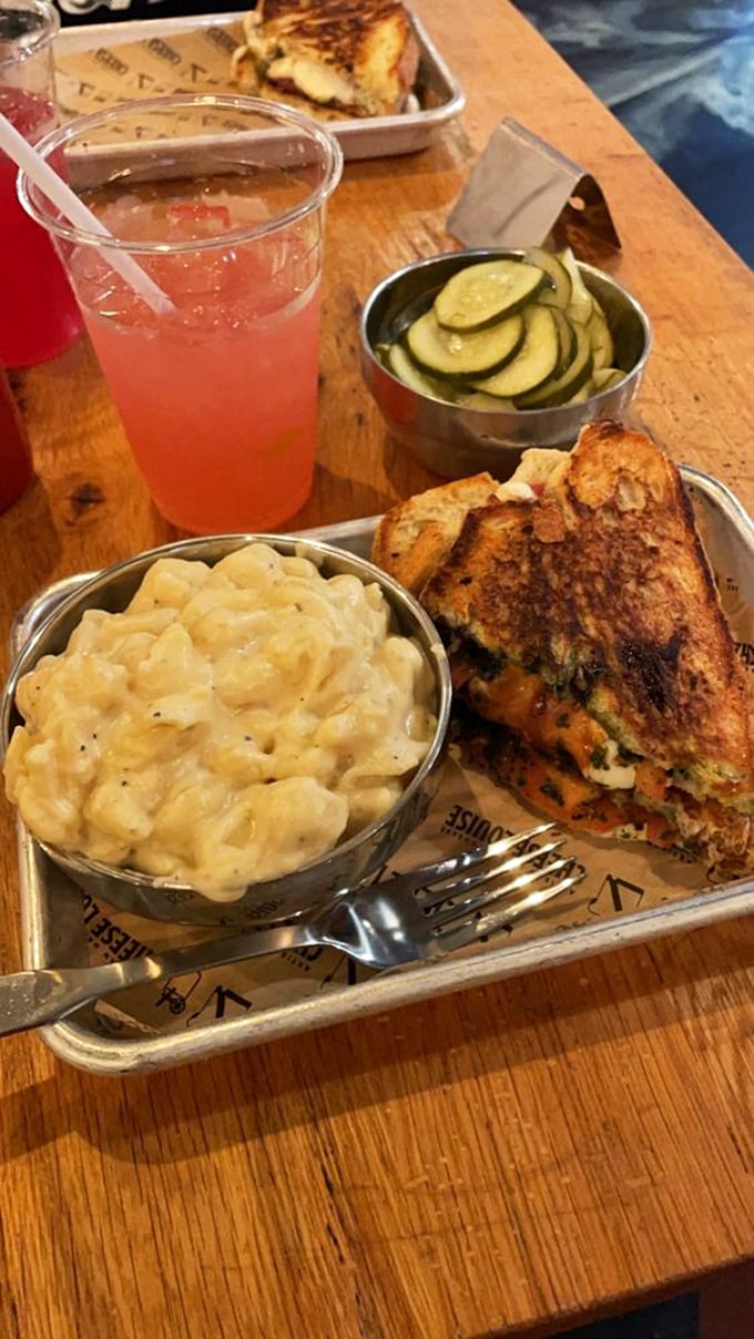 Mac and cheese that's creamier than your favorite moisturizer. It's comfort food that hugs you from the inside out.