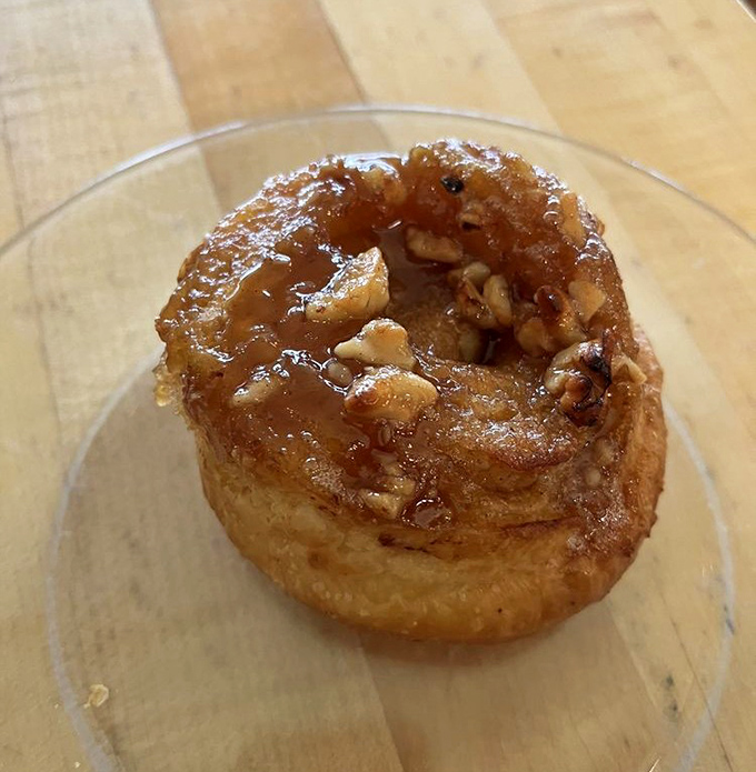 The maple walnut sticky bun &ndash; Vermont's liquid gold transformed into a spiral of morning happiness.