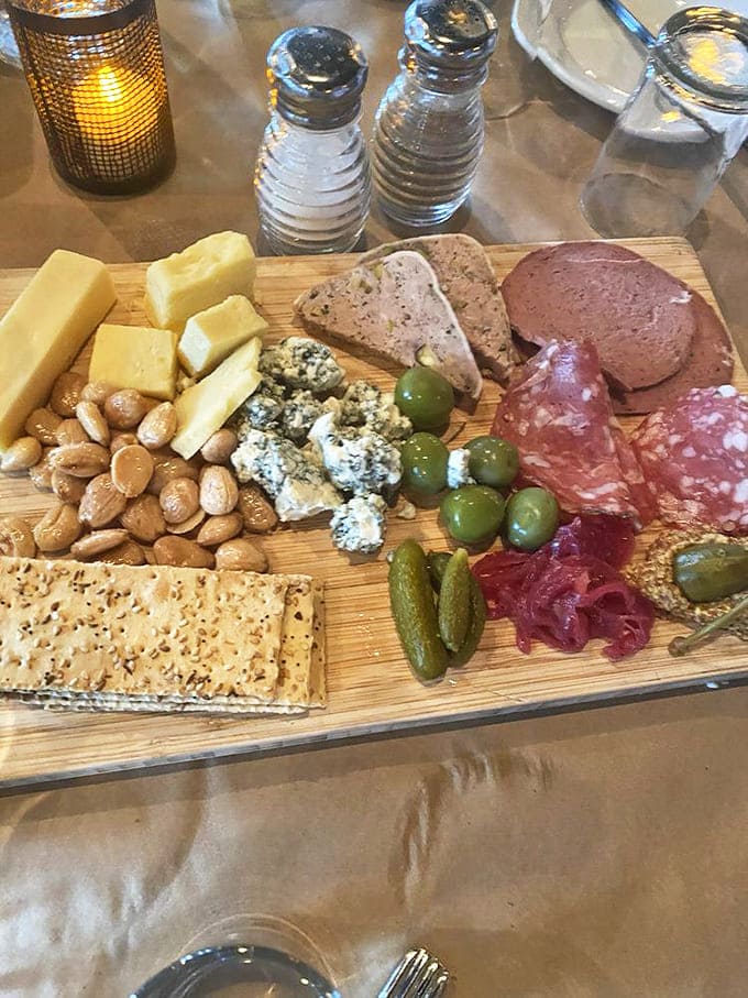 A charcuterie board that's both feast and art installation, featuring carefully selected meats, cheeses, and accompaniments for grazing pleasure.