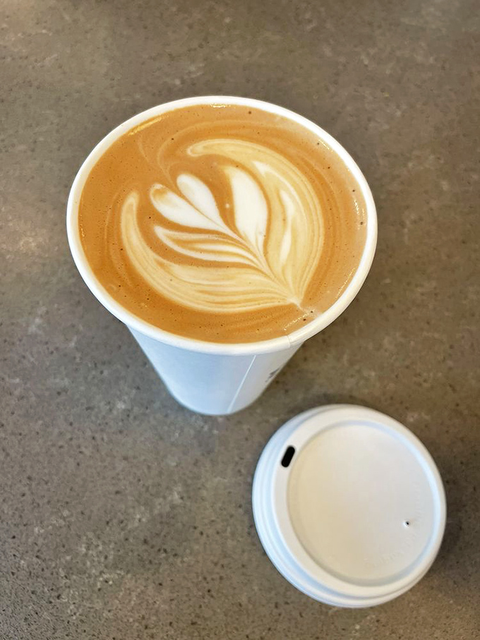 Latte art so pretty you almost don't want to drink it &ndash; until you remember that caffeine and pastries are soulmates.