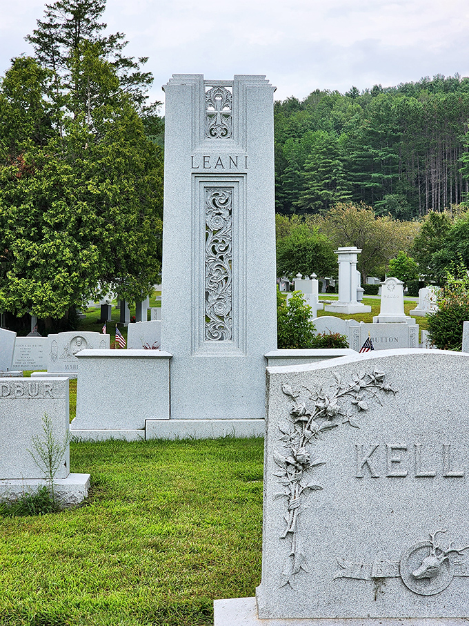 Hope Cemetery's landscape reveals the diversity of expression, from classical monuments to personalized tributes reflecting individual lives.