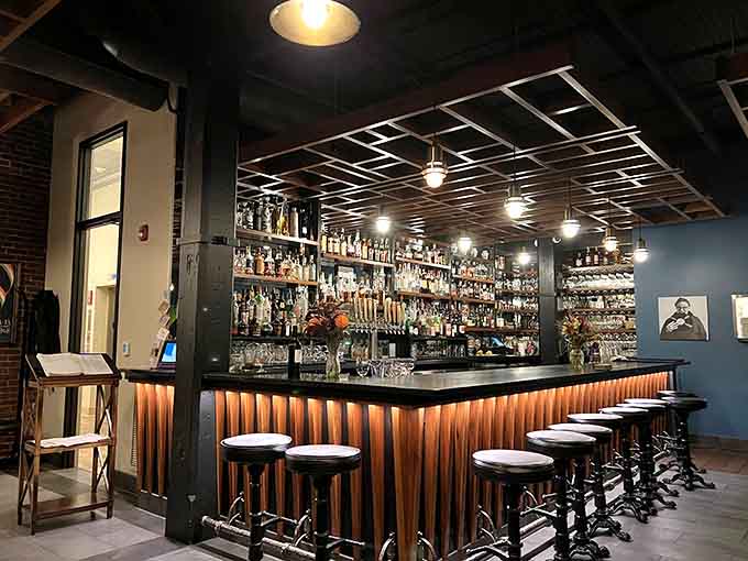 That bar isn't just pretty, it's a promise of perfectly crafted cocktails and knowledgeable recommendations.