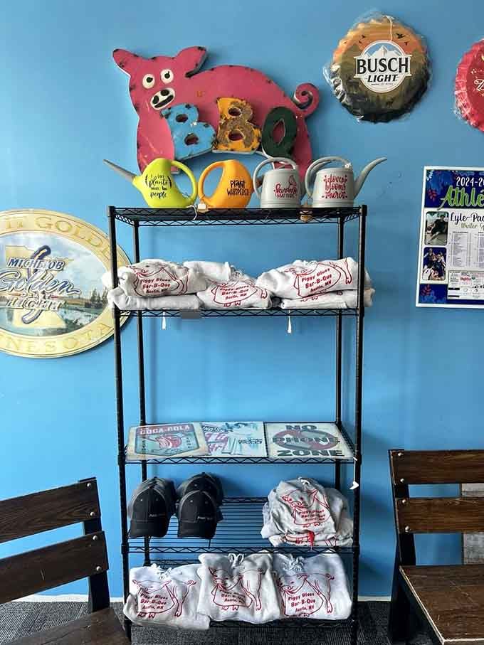 When a restaurant sells its own merchandise, you know people love it enough to become walking advertisements.